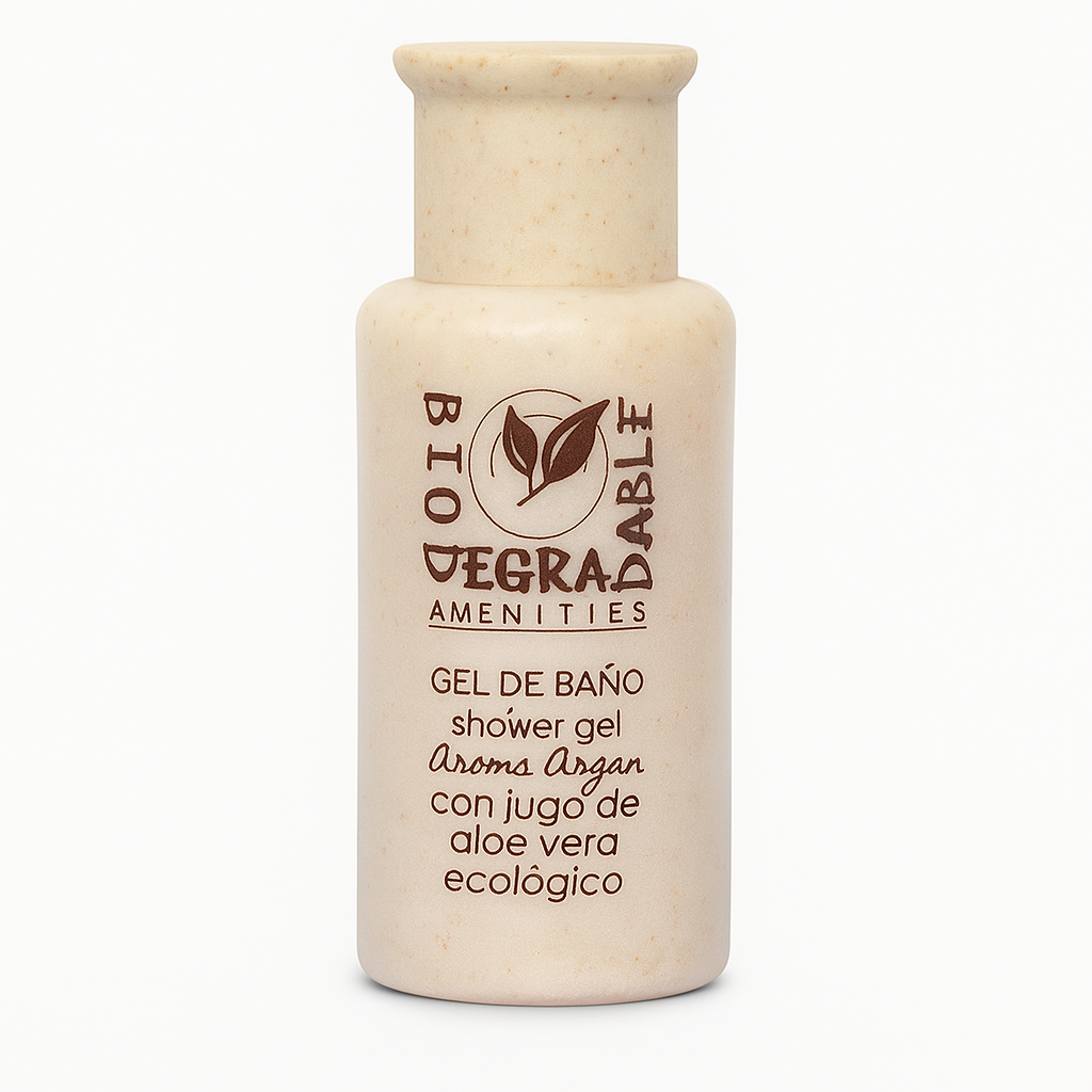 Biodegradable Bath Gel Bottle x 30 ml | Sustainable Hotel Gel - Pink Ant